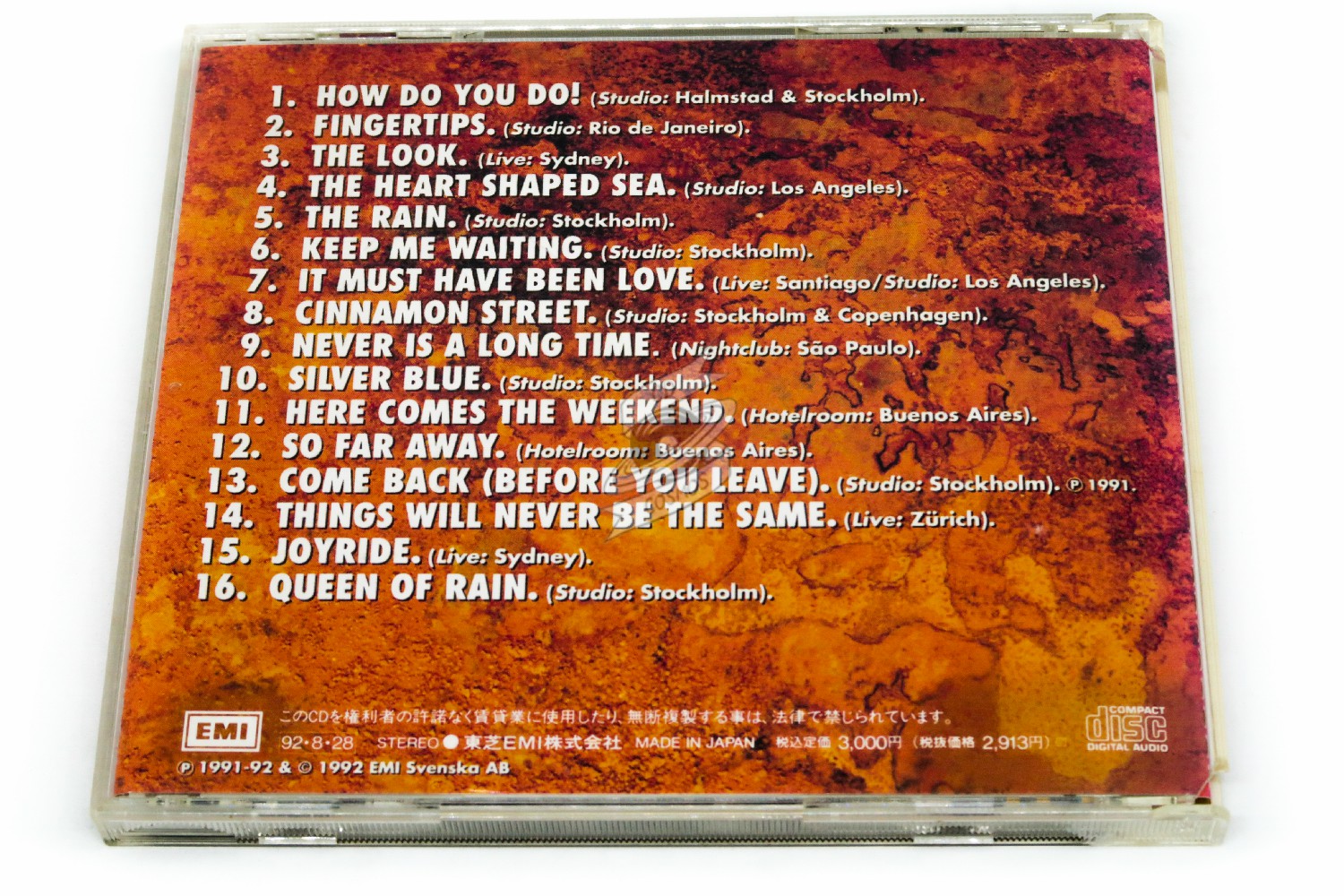 Roxette - Tourism - cdcosmos