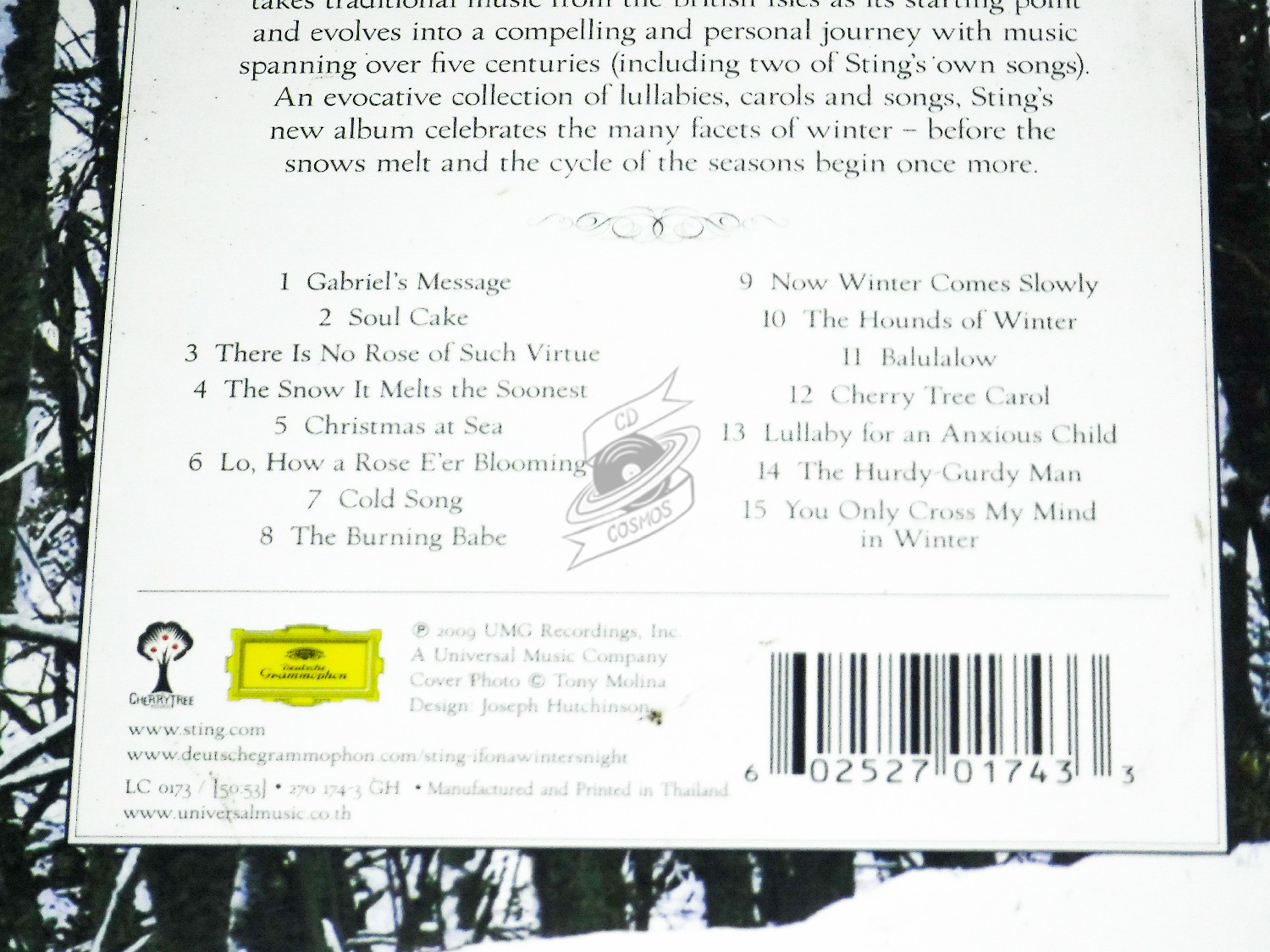 Sting - If On A Winter's Night... - cdcosmos